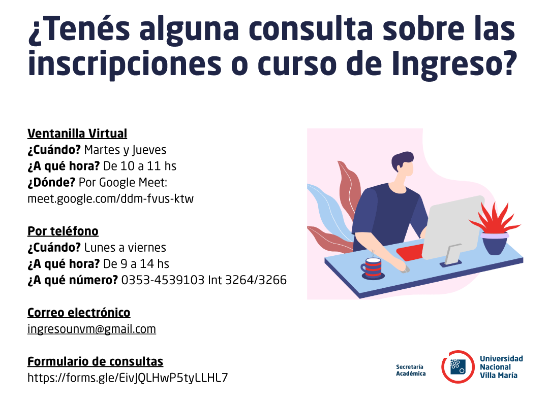 INSCRIPCIONES ABIERTAS 2022 PARA ESTUDIAR EN LA UNVM INSCRIPCIONES ABIERTAS 2022 PARA ESTUDIAR EN LA UNVM